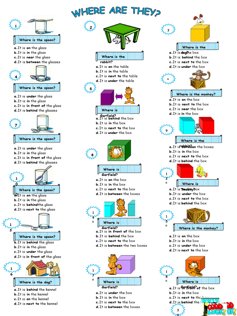 Prepositions-Of-Place 2D | PDF