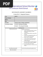A Level Chemistry AQA CPAC Criteria Checklist | PDF | Risk