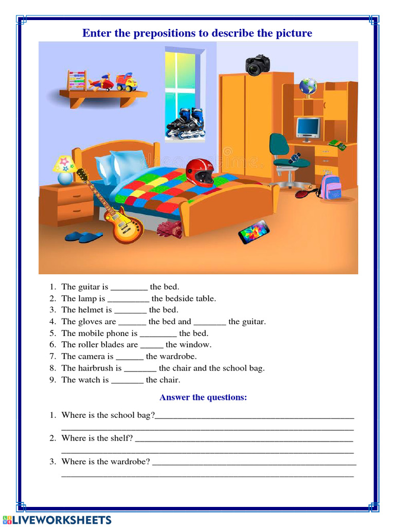 Enter The Prepositions To Describe The Picture | PDF