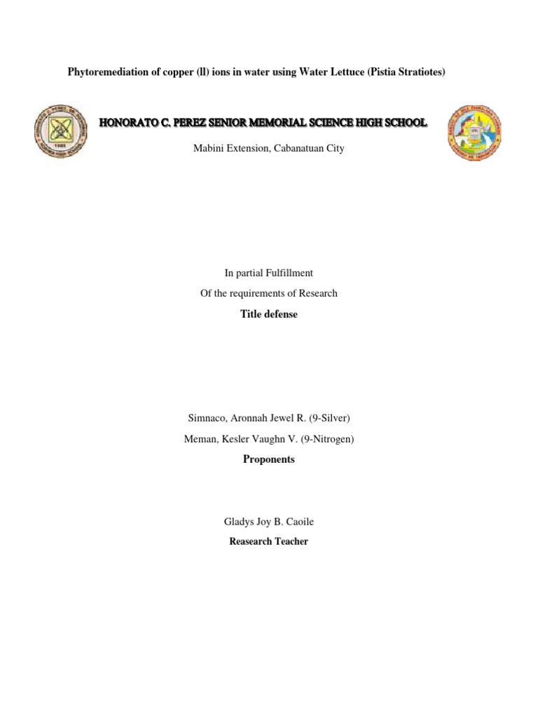 Title Defence 2 | PDF | Water | Environmental Engineering