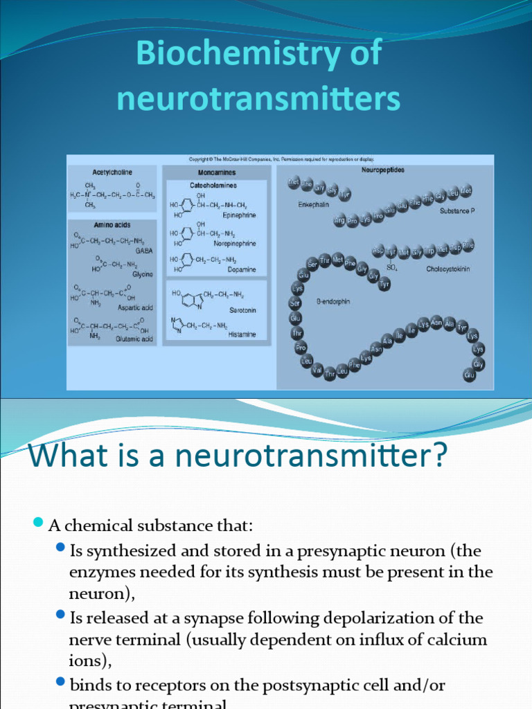 Neurotransmitters | PDF | Neurotransmitter | Chemical Synapse