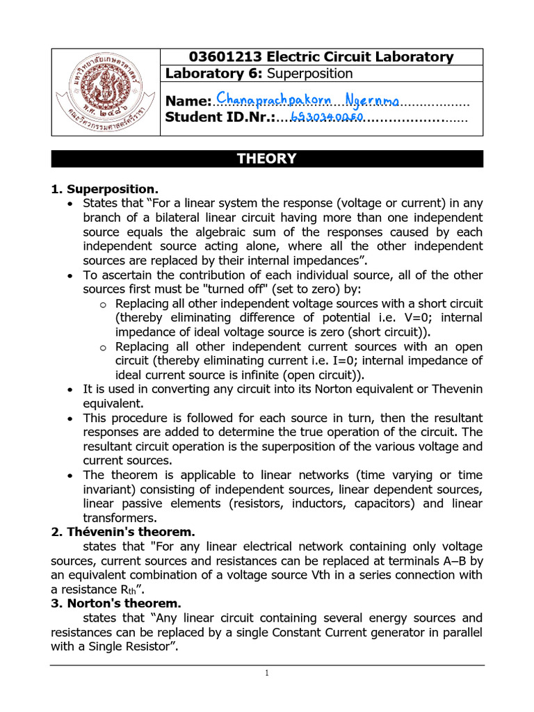 Lab06 6530340092 | PDF | Electrical Network | Electrical Impedance