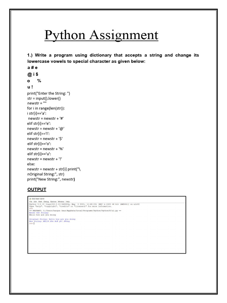Python Final Assignment Imp | PDF | Text File | Computer Programming Python Final Assignment Imp | PDF | Text File | Computer Programming