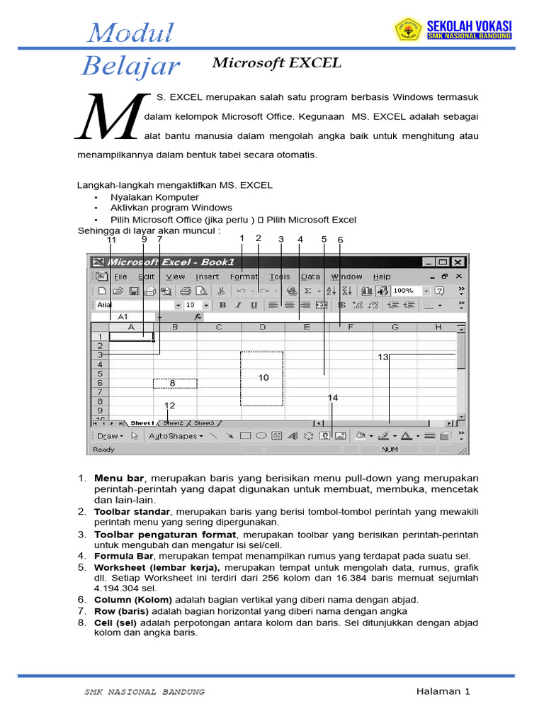 Materi Belajar MS - Excel | PDF
