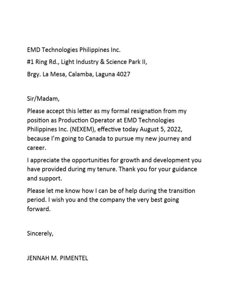 EMD Technologies Philippines Inc | PDF