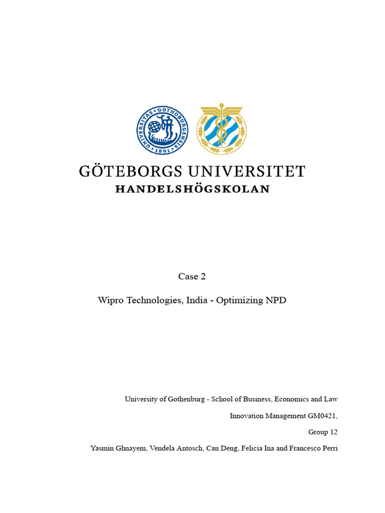 Case 2 Project Innovation Management Pdf Innovation Learning