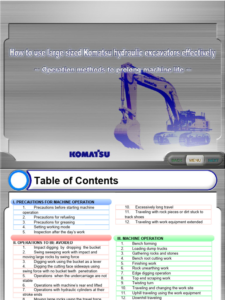 Operation Methods PC 2000-8 | PDF | Truck | Lever