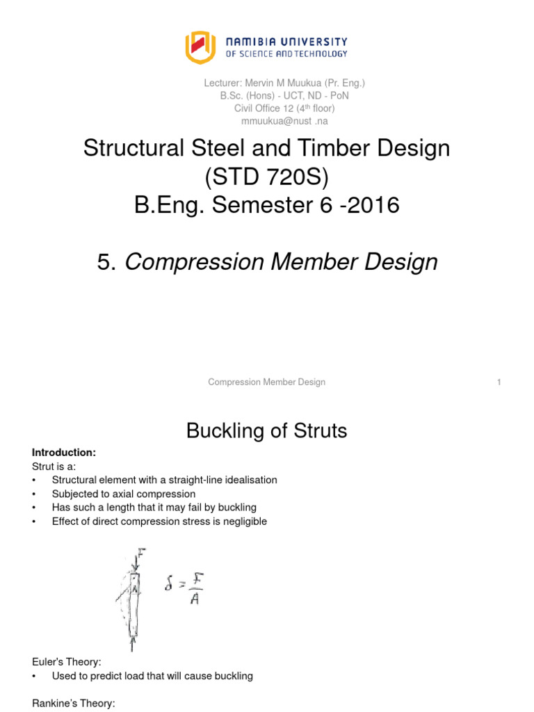 Compression Member Design | PDF | Buckling | Materials Science