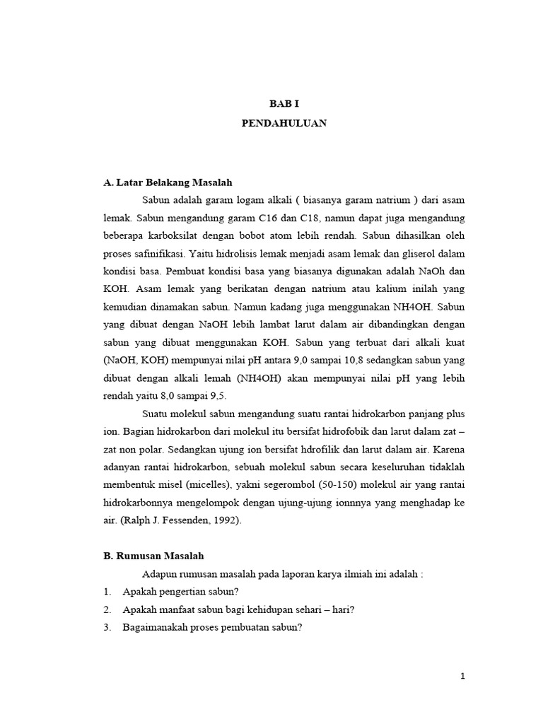 Komponen dan Manfaat Sabun | PDF | Griya & Taman | Kesehatan Holistik