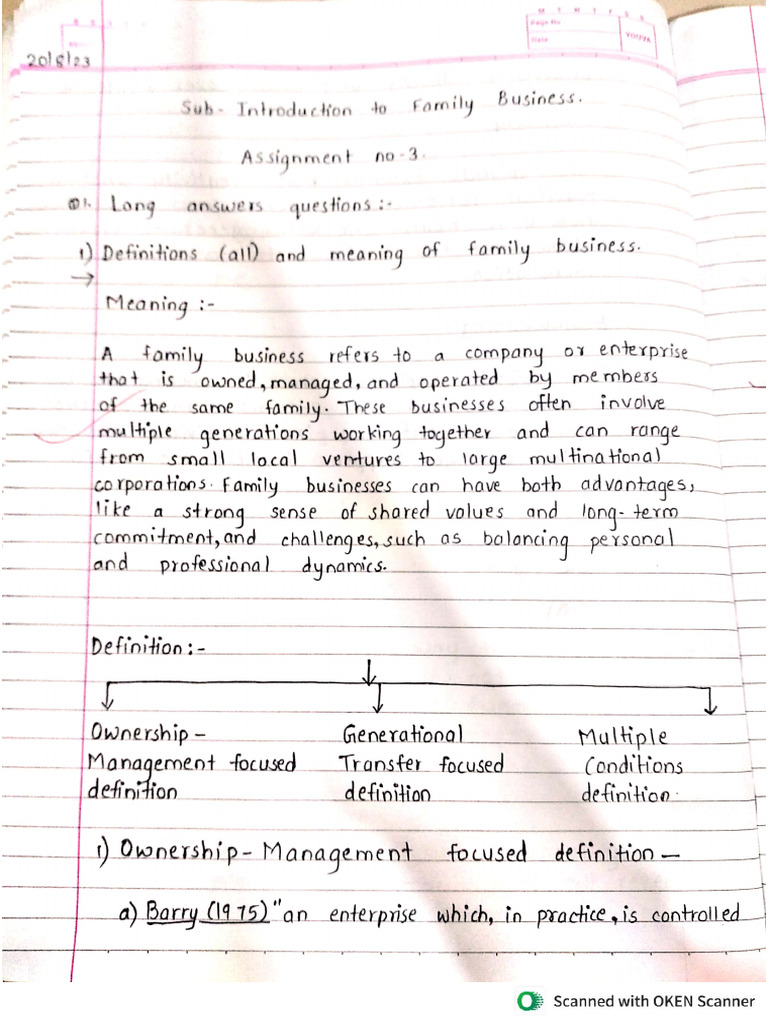 Family Business Assignment 3 | PDF