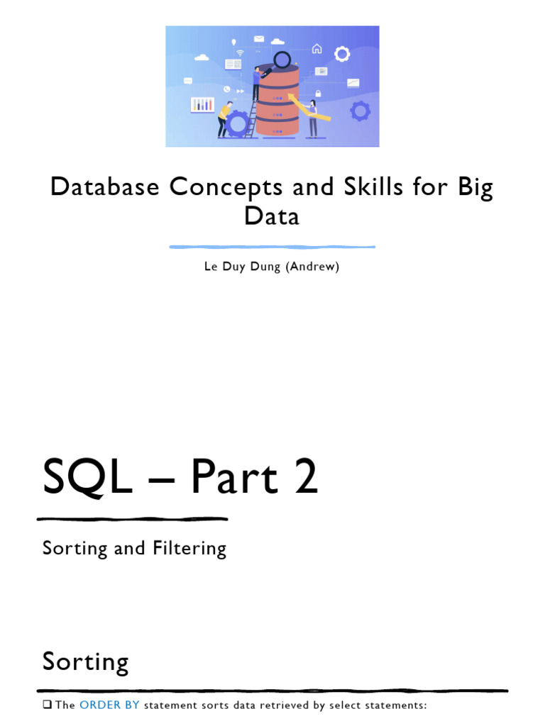 Part 2 - Sorting and Filtering | PDF | Software | Information Science