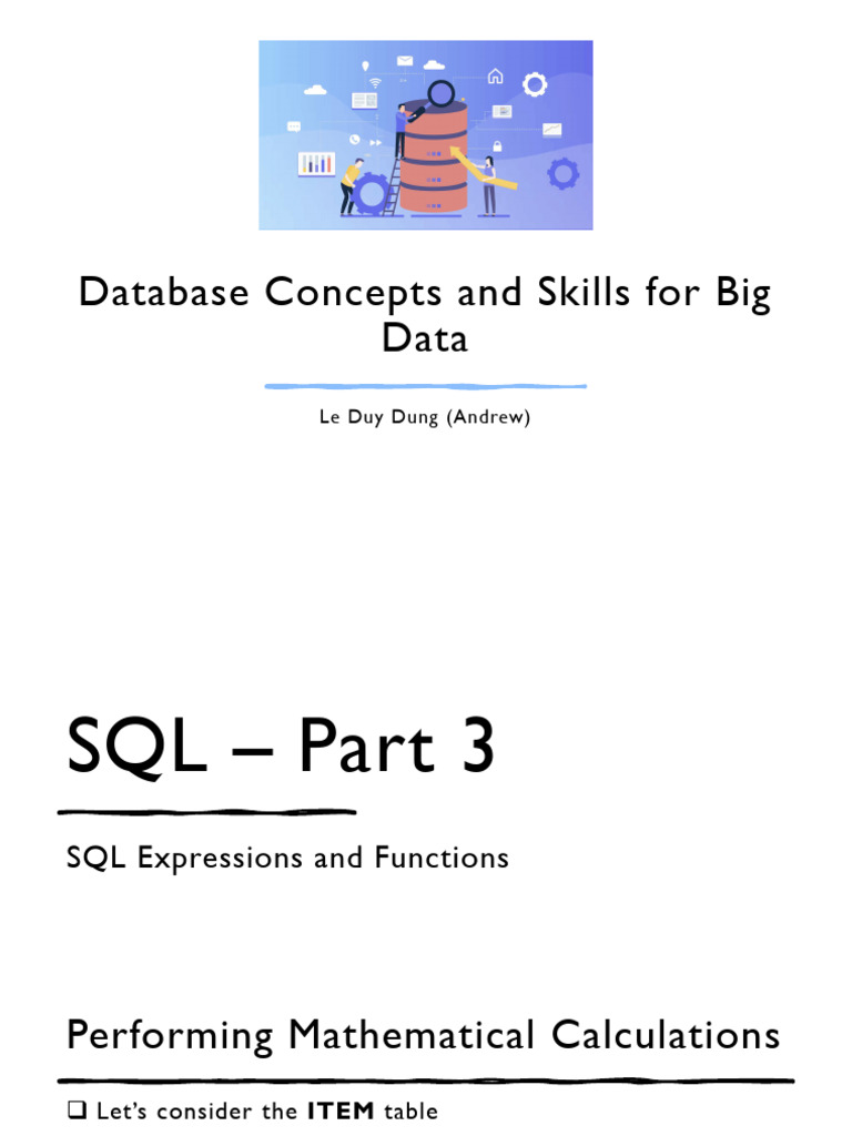 Part 3 - Expressions and Functions | PDF | Databases | Trigonometric Functions