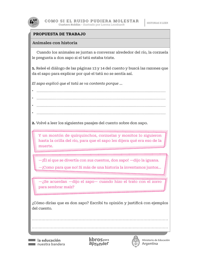 Como Si El Ruido Pudiera Molestar Ficha 4 - 0 | PDF Como Si El Ruido Pudiera Molestar Ficha 4 - 0 | PDF