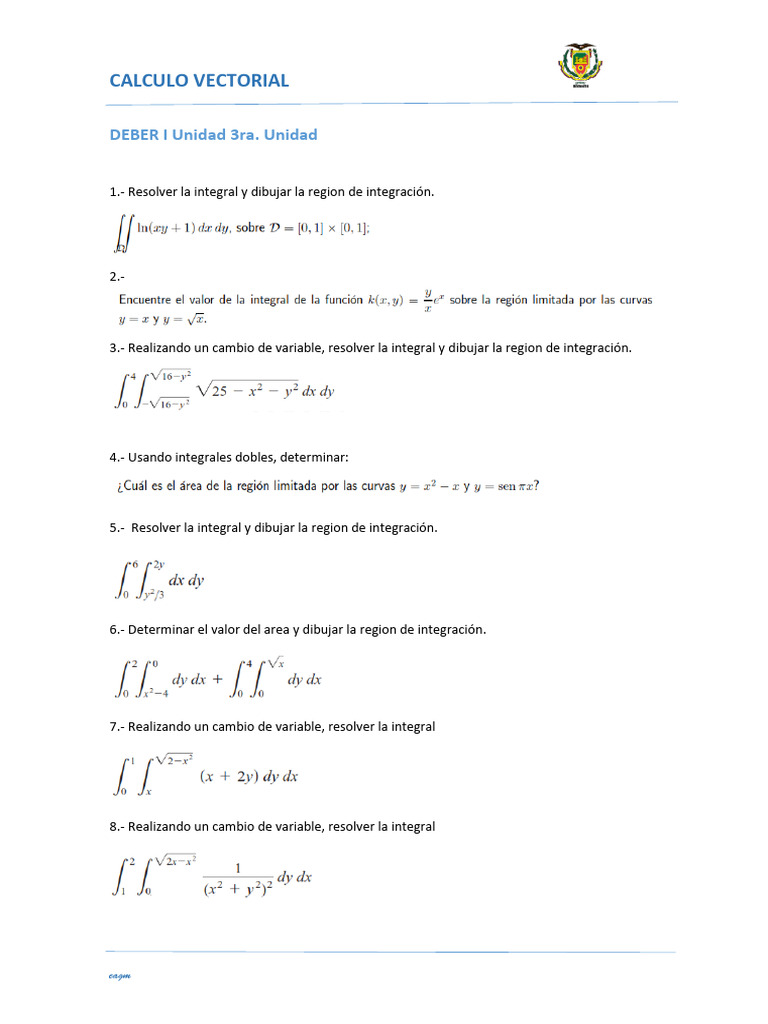 Tareas de Cálculo Vectorial | PDF
