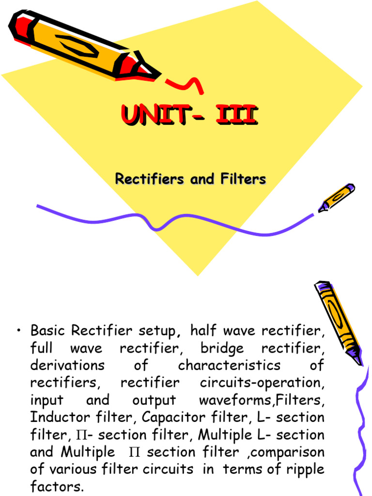 Unit Iii | PDF | Rectifier | Power Supply