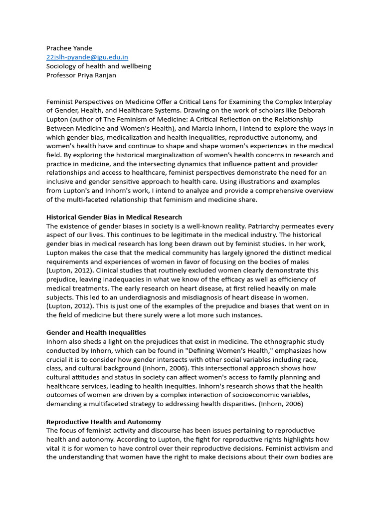 PracheeY. Health&Wellbeing Essay | PDF | Hormone Replacement Therapy ...