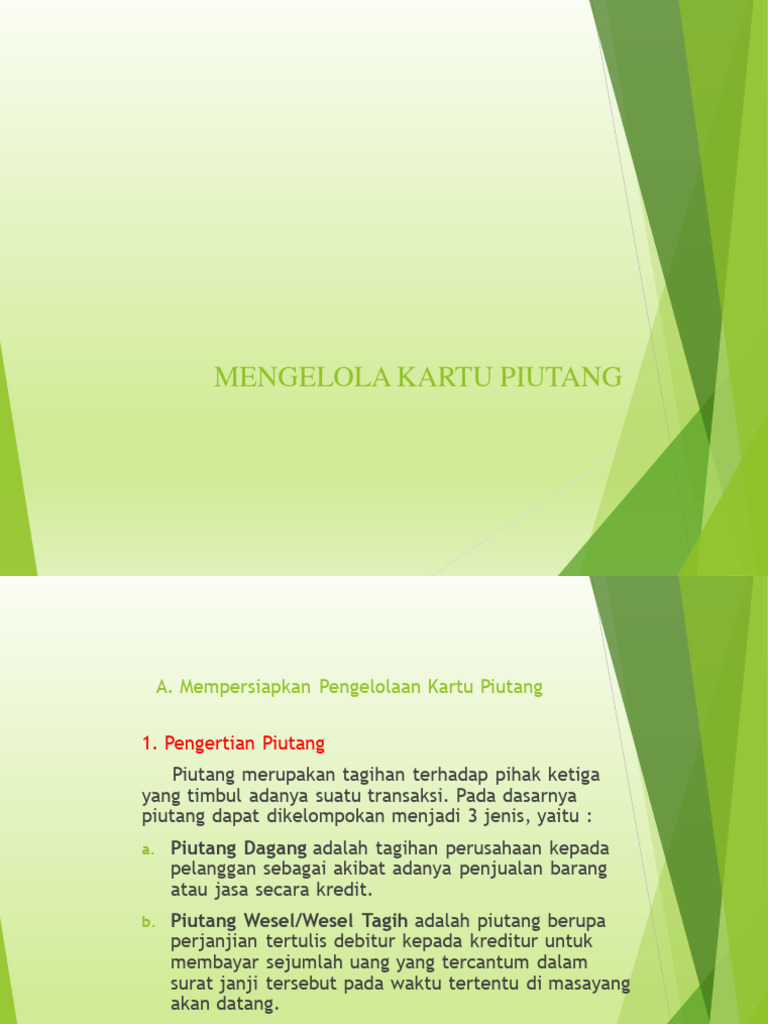 Mengelola Kartu Piutang | PDF | Hukum