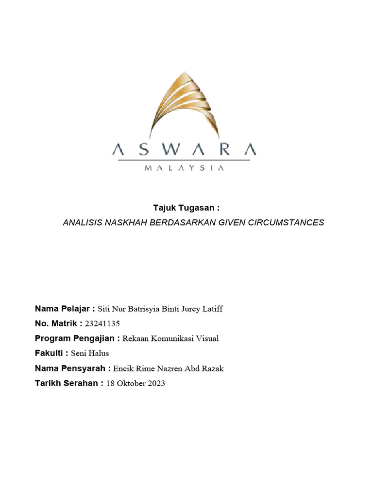 Analisis Naskhah Menggunakan | PDF