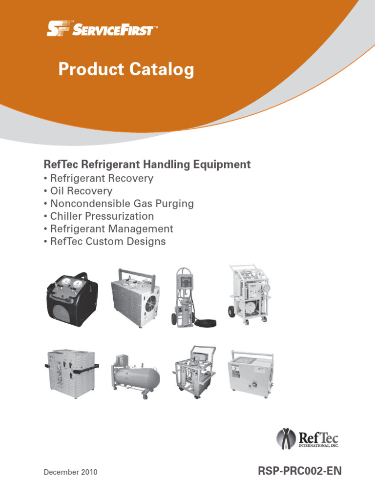 Trane Services Products - Refrigerant Recovery Unit | PDF | Pump | Gas ...