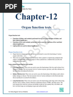 Pharmacy 2nd Year: Organ Function Tests | PDF | Creatinine | Kidney