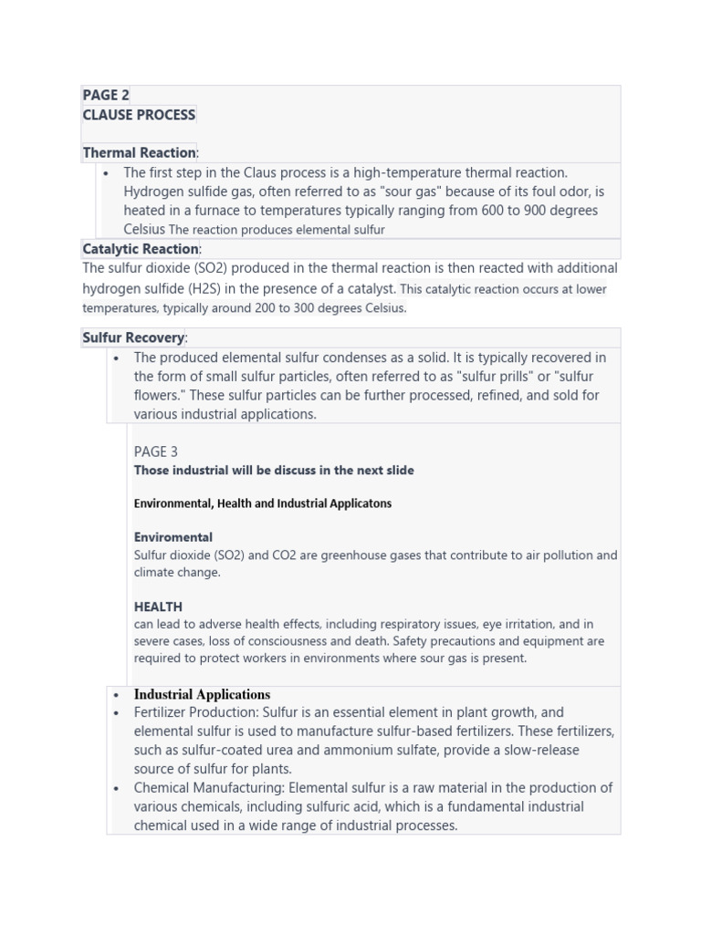 REPORTING SCRIPT Sulfur and Carbon Dioxide Removal | PDF | Sulfur ...