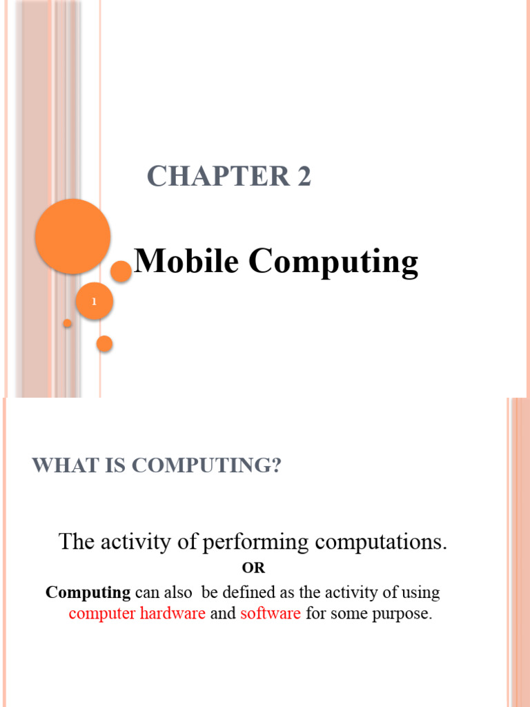 Chapter 2 - Mobile Computing | PDF | Tablet Computer | Mobile Device