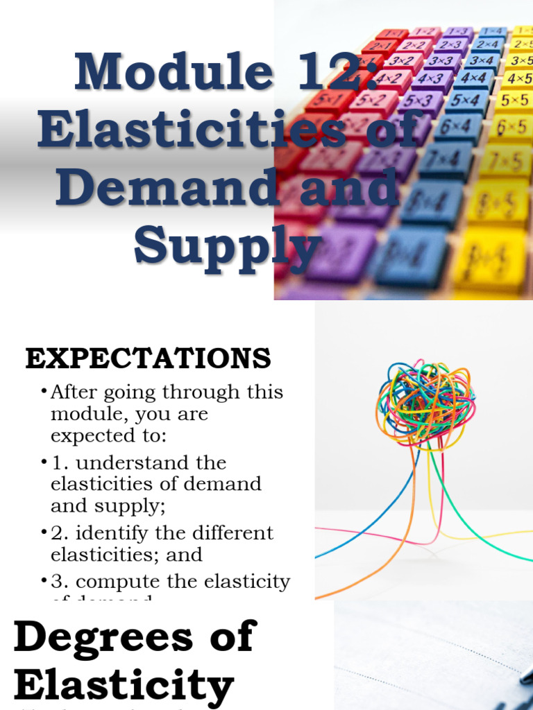 Module 12 Elasticities of Demand and Supply | PDF | Demand | Elasticity ...