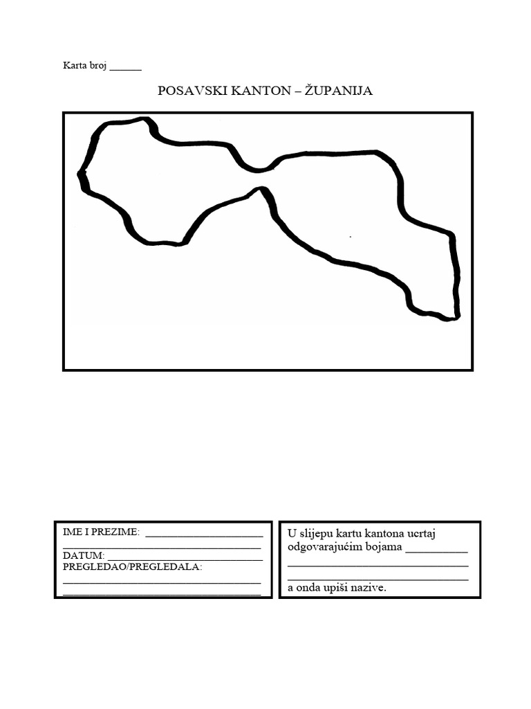 Slijepa Karta Posavski Kanton | PDF