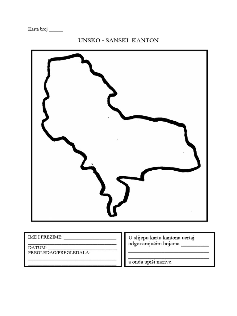 Slijepa Karta Unsko-Sanskog Kantona | PDF