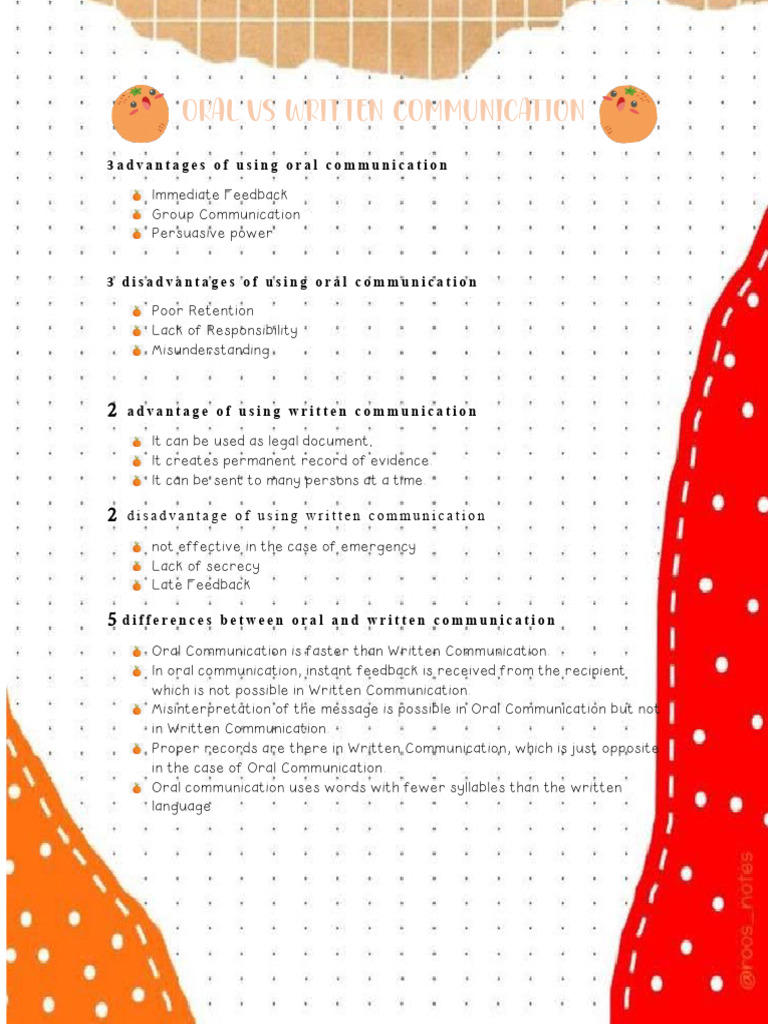 Oral VS Written Communication | PDF Oral VS Written Communication | PDF
