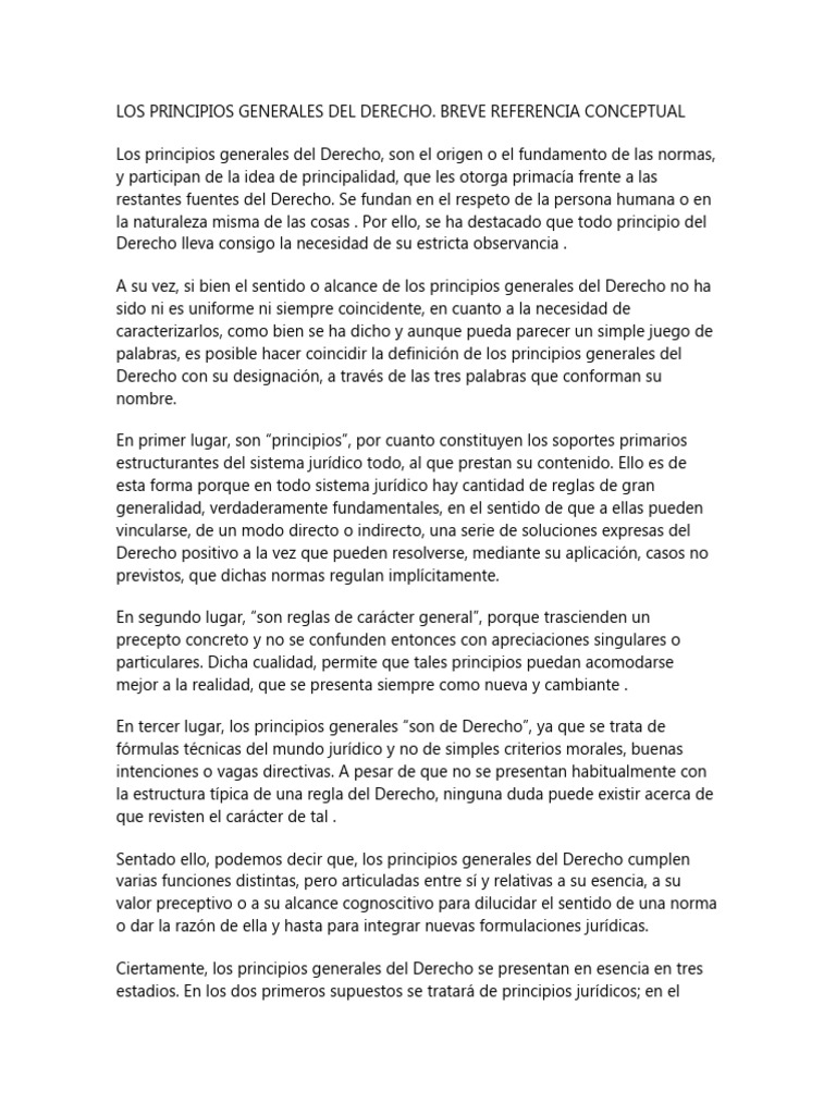 Los Principios Generales Del Derecho Pdf Justicia Crimen Y Violencia