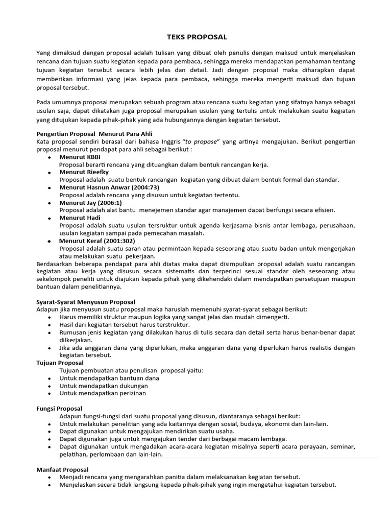 Teks Proposal | PDF