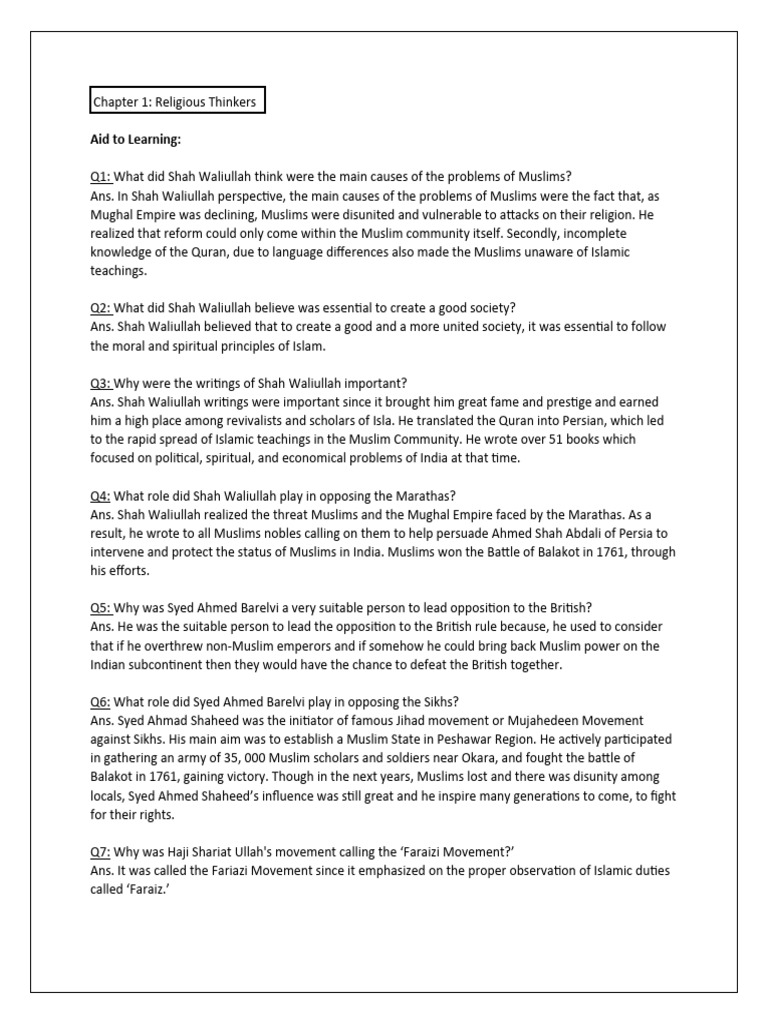 History Book Questions | PDF | British Raj | Abrahamic Religions