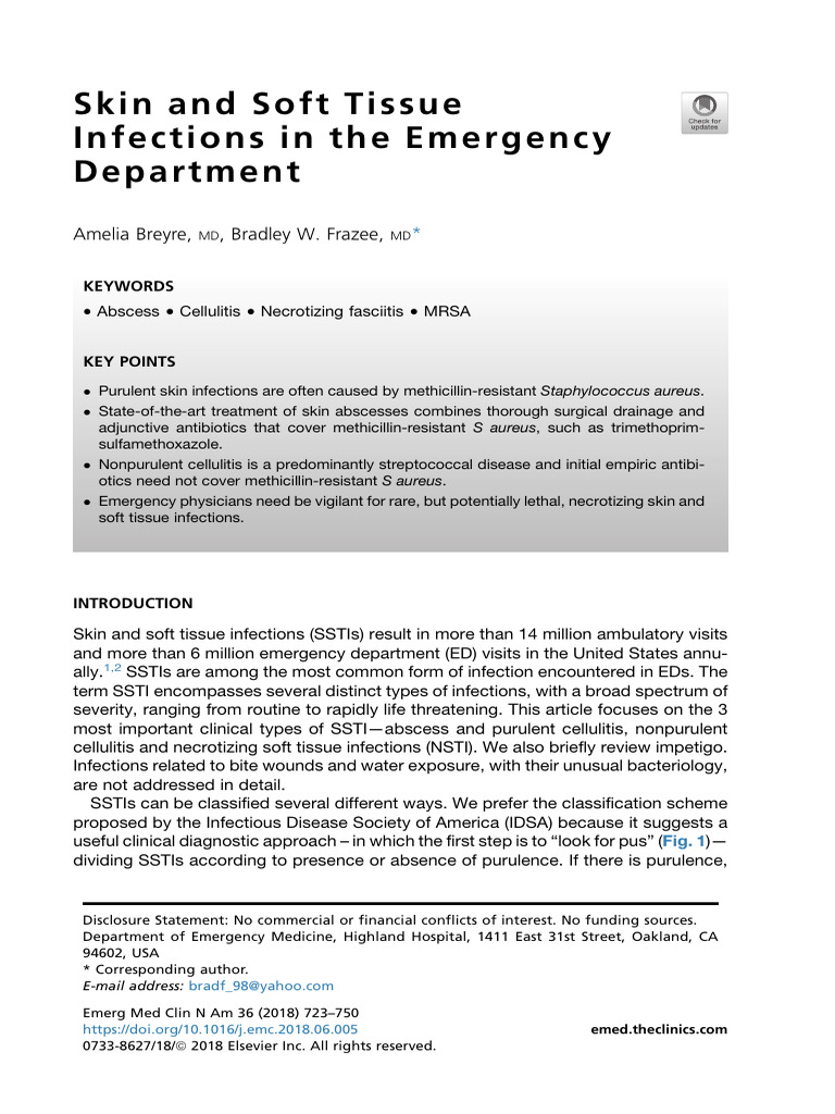 Infecciones de Piel y Tejidos Blandos | PDF | Methicillin Resistant Staphylococcus Aureus ...