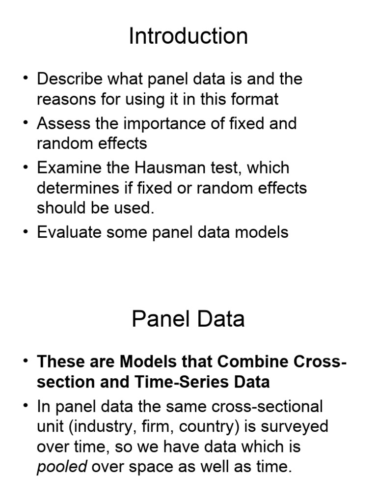 Fem And Rem Pdf Fixed Effects Model Ordinary Least Squares