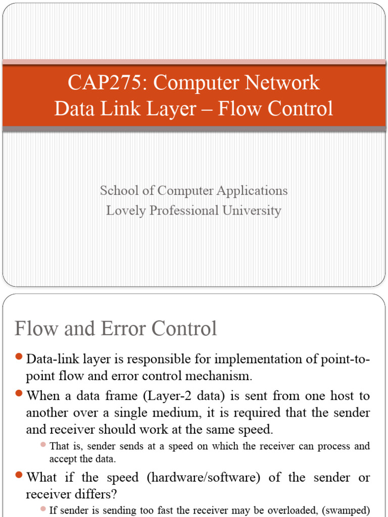 10 Data Link LayerFlow Control | PDF | Transmission Control Protocol | Internet Standards
