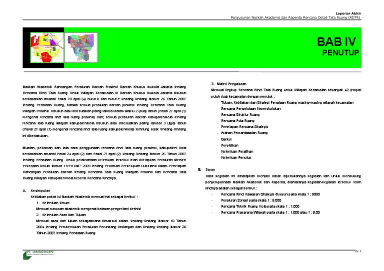 RDTR Bab 4 Draft (A3) | PDF