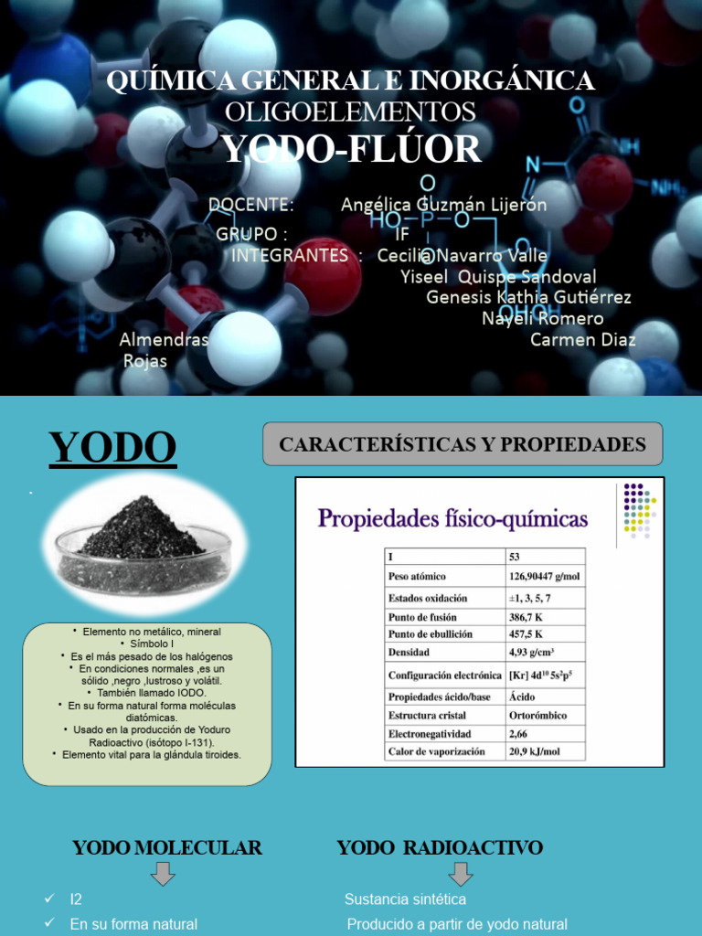 Presentación YODO y FLUOR | PDF | Yodo | Flúor