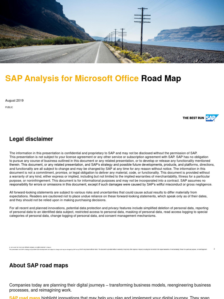 SAP Analysis For Microsoft Office Road Map - August-2019 | PDF ...