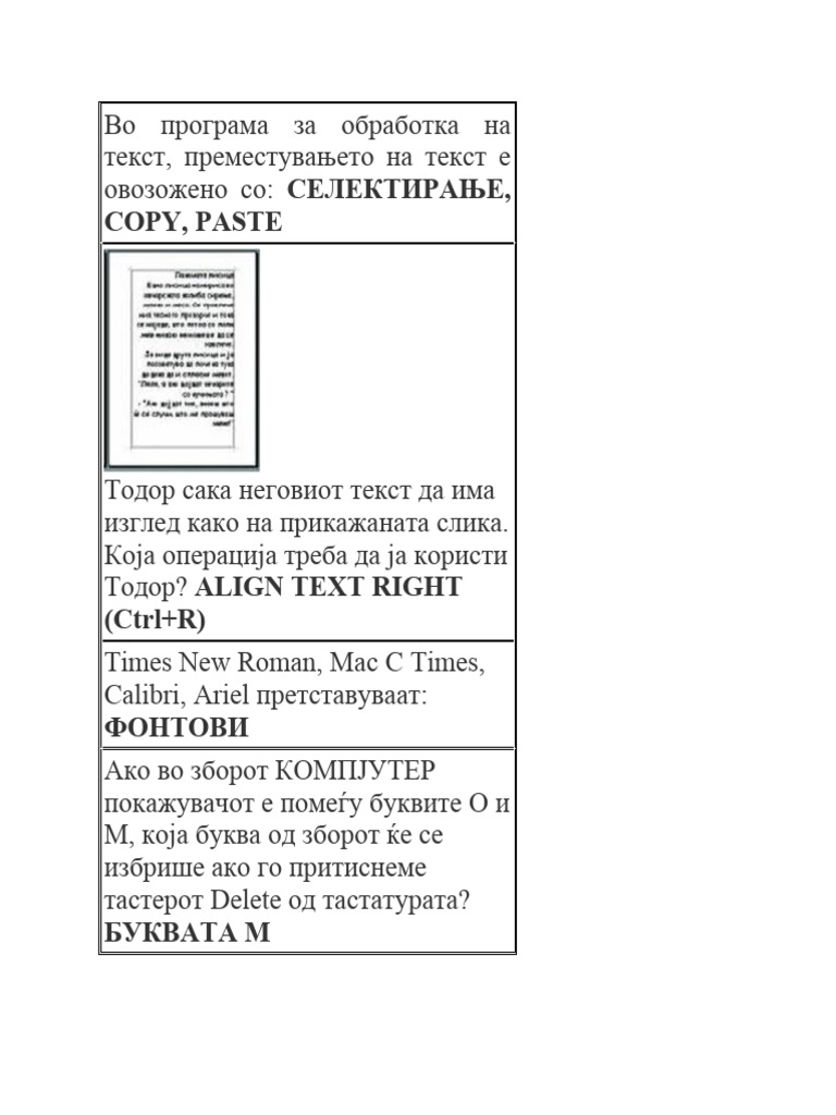 Informatika Test So Odgovori | PDF
