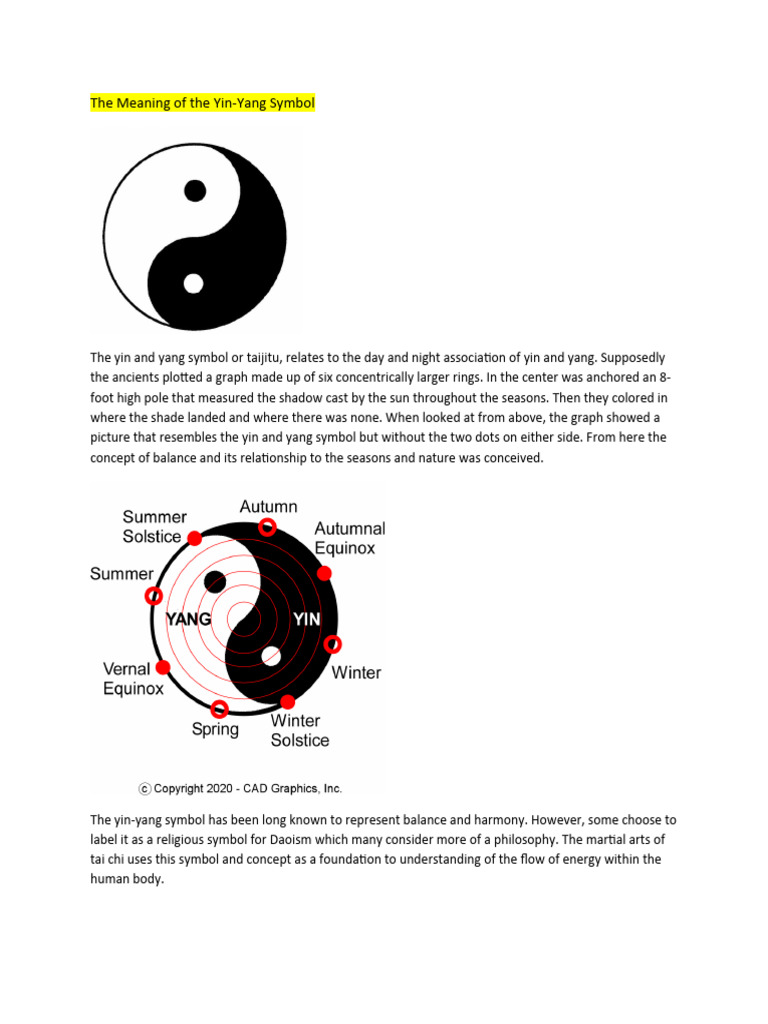 Meaning of The Symbol Yin and Yang | PDF | Philosophy | Science ...