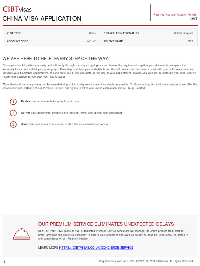 China Visa Application Kit | PDF | Travel Visa | Passport