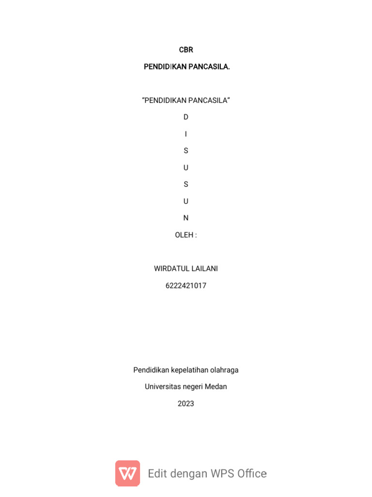 CBR Pancasila-Wirda | PDF