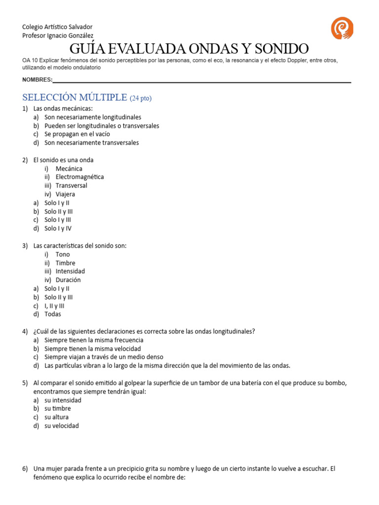 I FIS Ondas y Sonido | PDF | Olas | Sonido