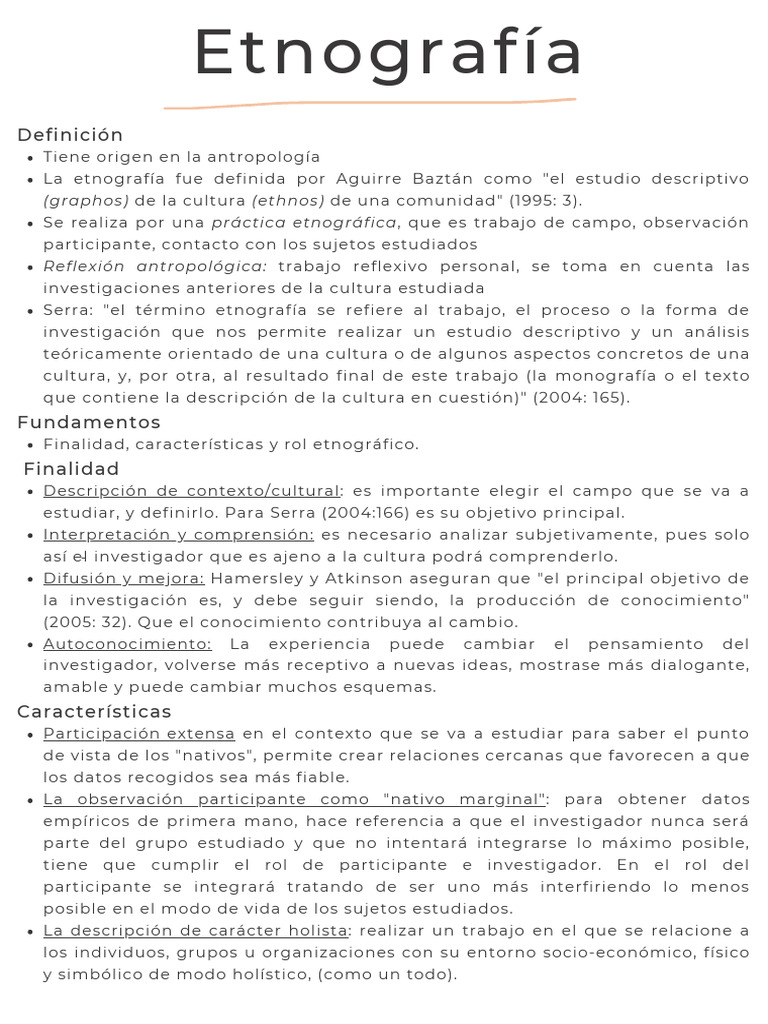 Etnografía | PDF | Etnografía | Observación
