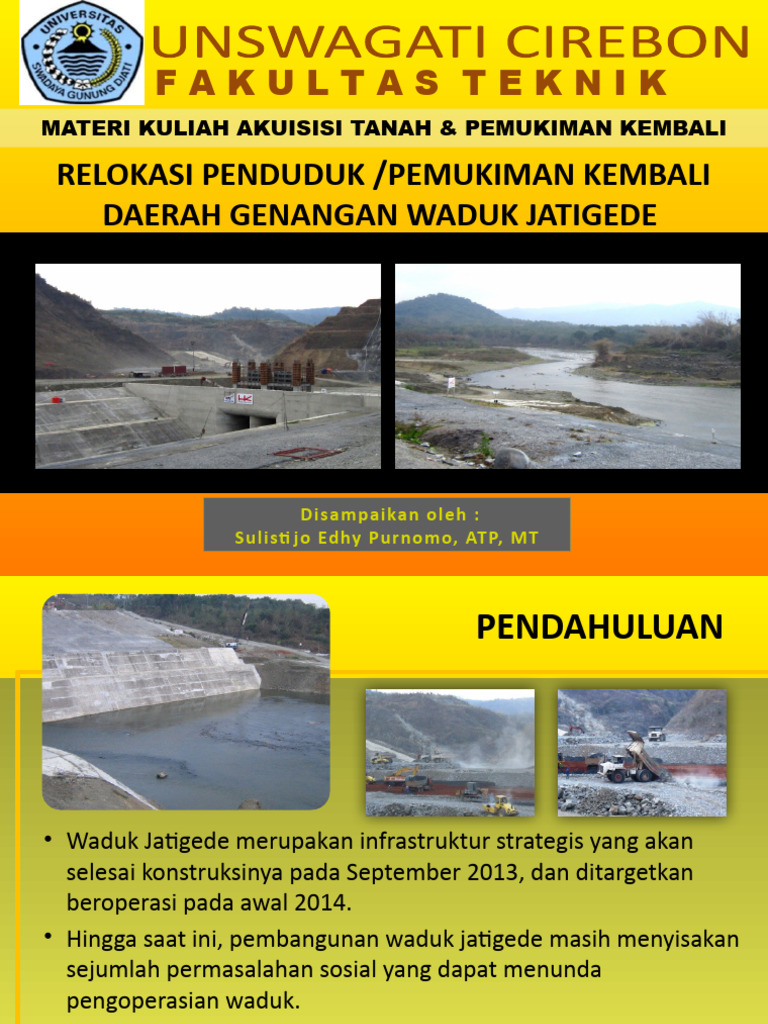 Relokasi Berkelanjutan Waduk Jatigede | PDF