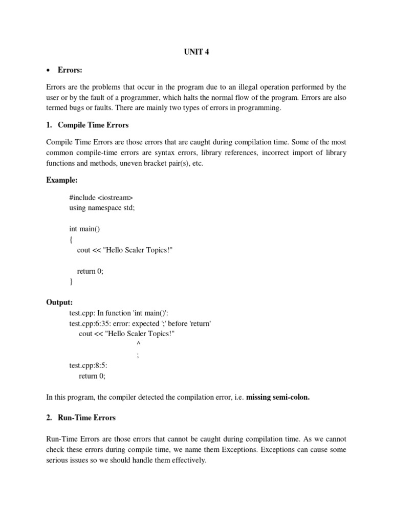 Unit 4 Oops Pdf C Parameter Computer Programming