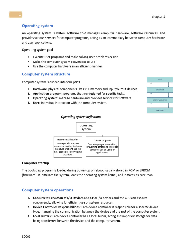 Operating System Chapter 1 | PDF | Operating System | Computer Data Storage