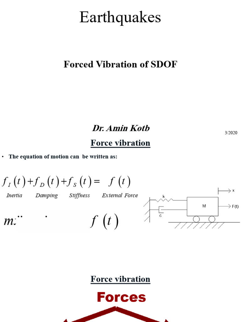 SDOF - Forced Vibrations | PDF | Physics | Change