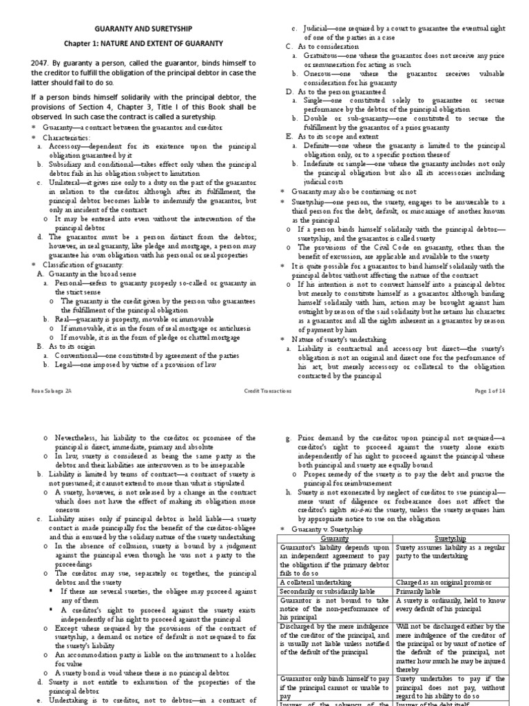 Guaranty and Suretyship | PDF | Guarantee | Surety Bond
